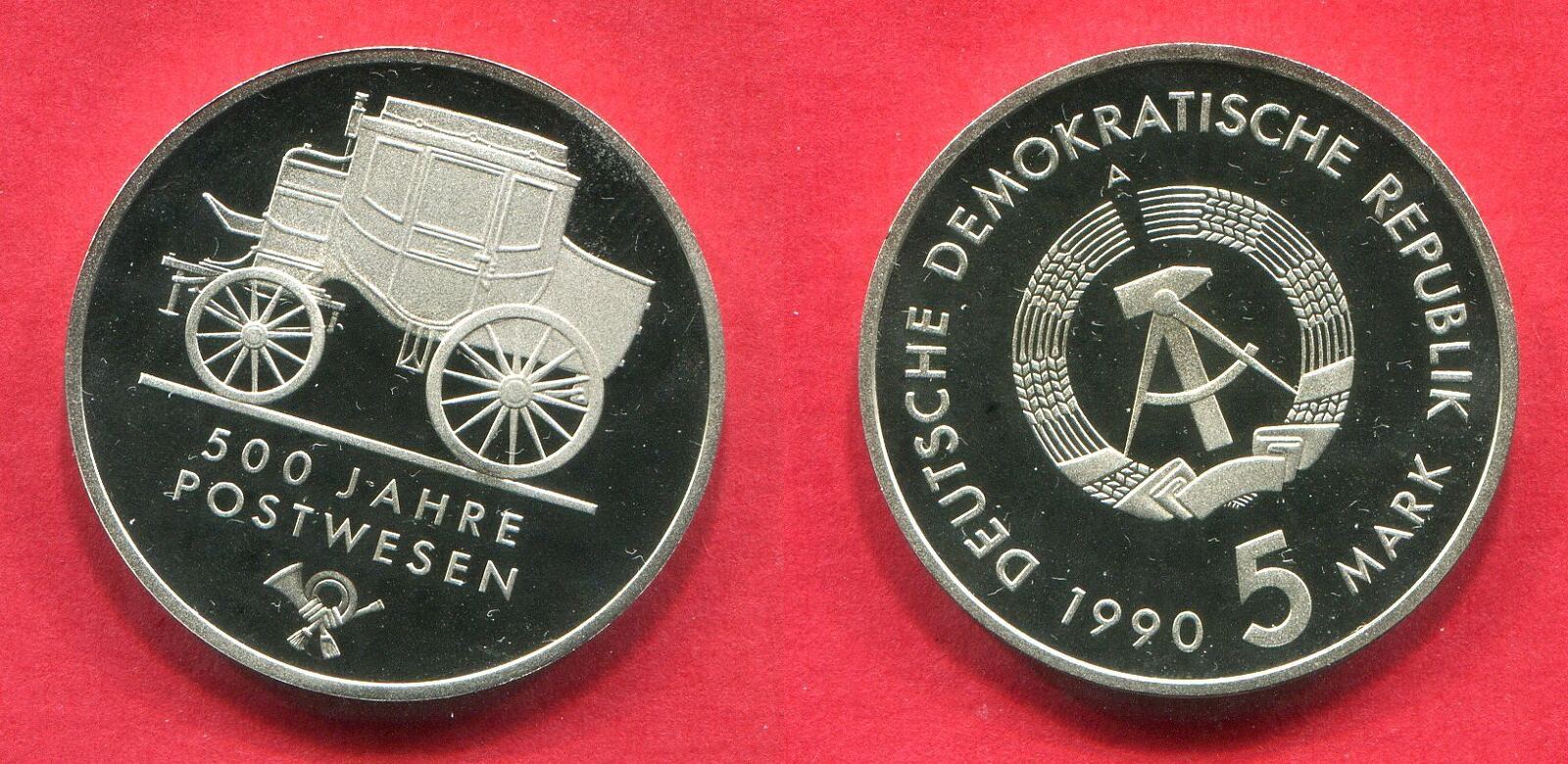 Eastern Germany DDR GDR 5 Mark Cu/Ni Gedenkmünze 1990 500 Jahre ...