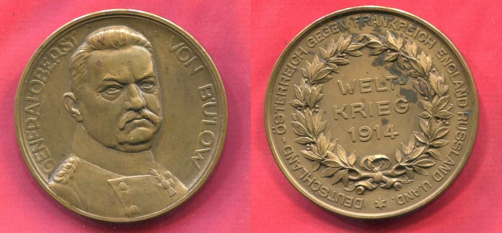 Deutschland Germany Kaiserreich WWI Medaille Bronze 1914 Generaloberst ...