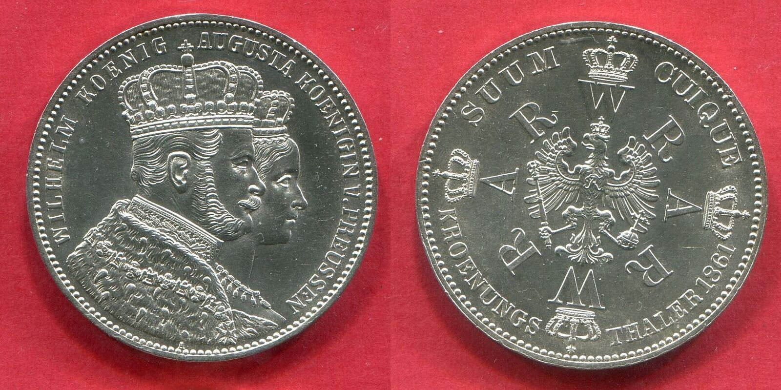 Brandenburg Preußen Königreich 1 Taler Krönungstaler 1861 Krönungstaler ...