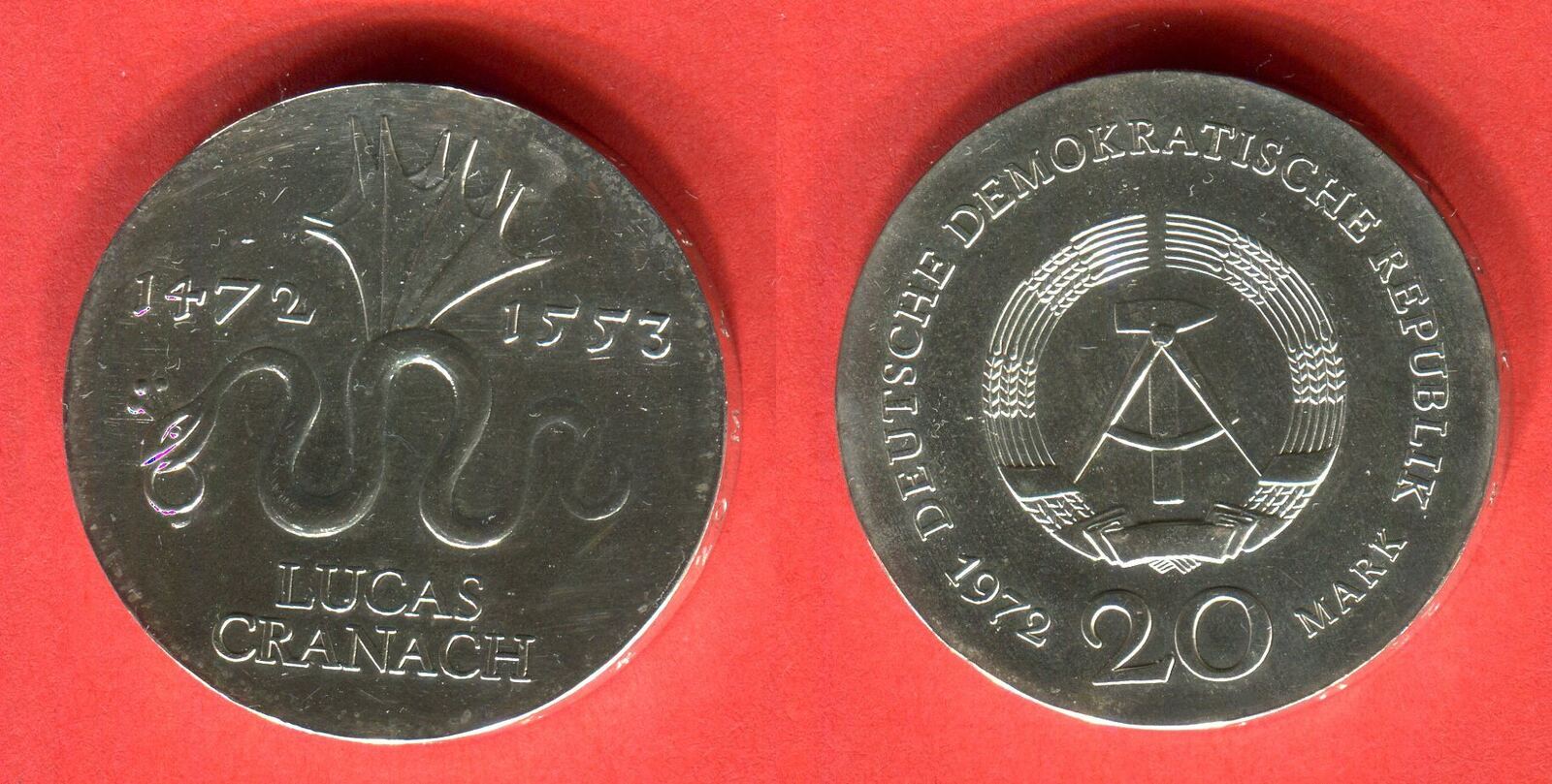 Deutsche Demokratische Republik DDR 20 Mark Gedenkmünze 1972 500 ...