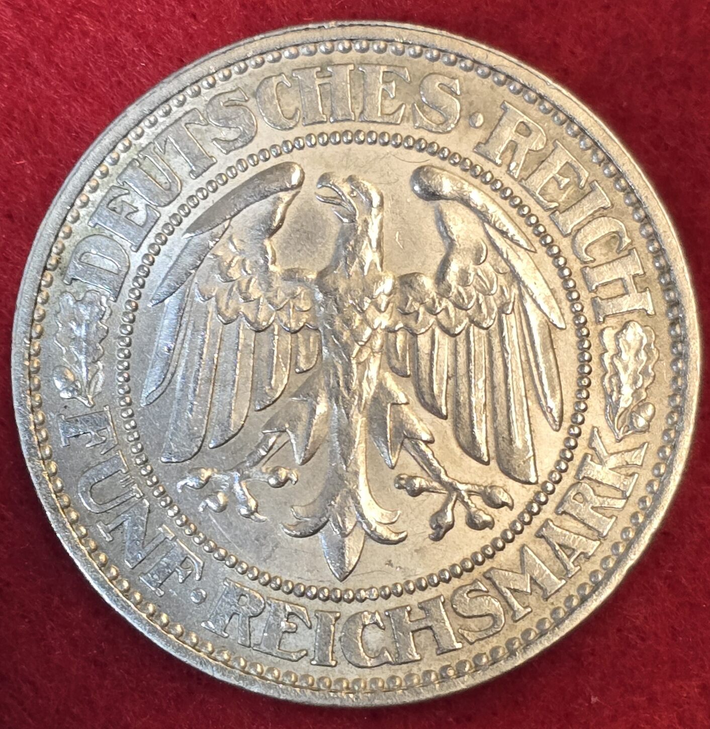 Weimarer Republik Deutsches Reich 5 Mark 1928 A Eichbaum Kursmünze Oak ...