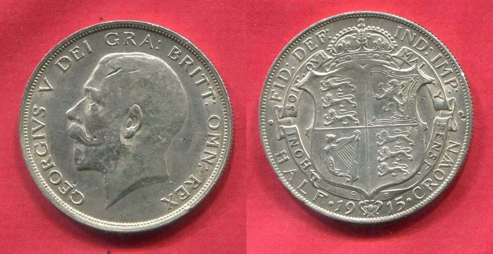 Englang Großbritannien Great Britain Half Crown 1915 Georg George V ...