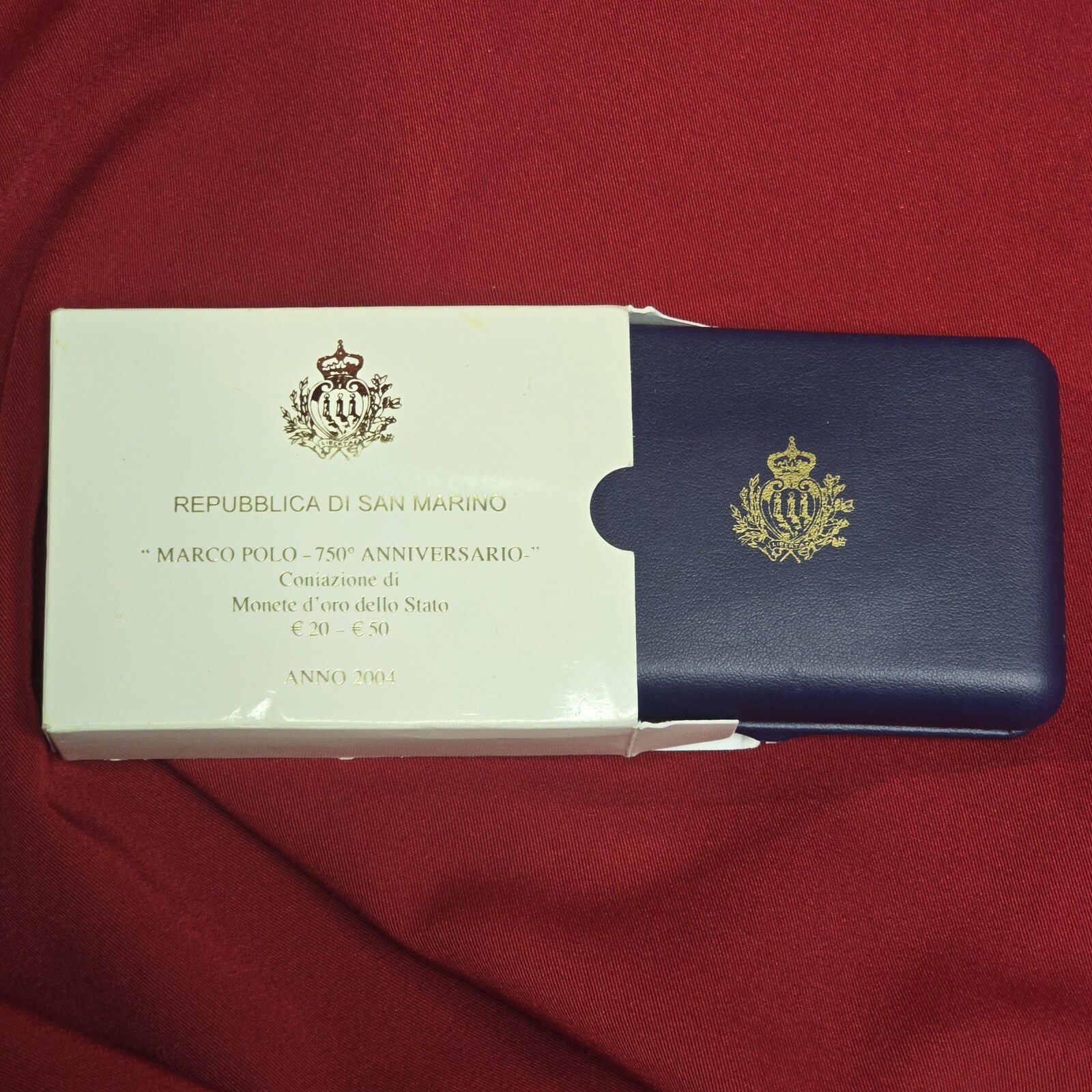 San Marino 20 und 50 Euro Gold PP OVP 2004 Marco Polo 750 Jahre ...