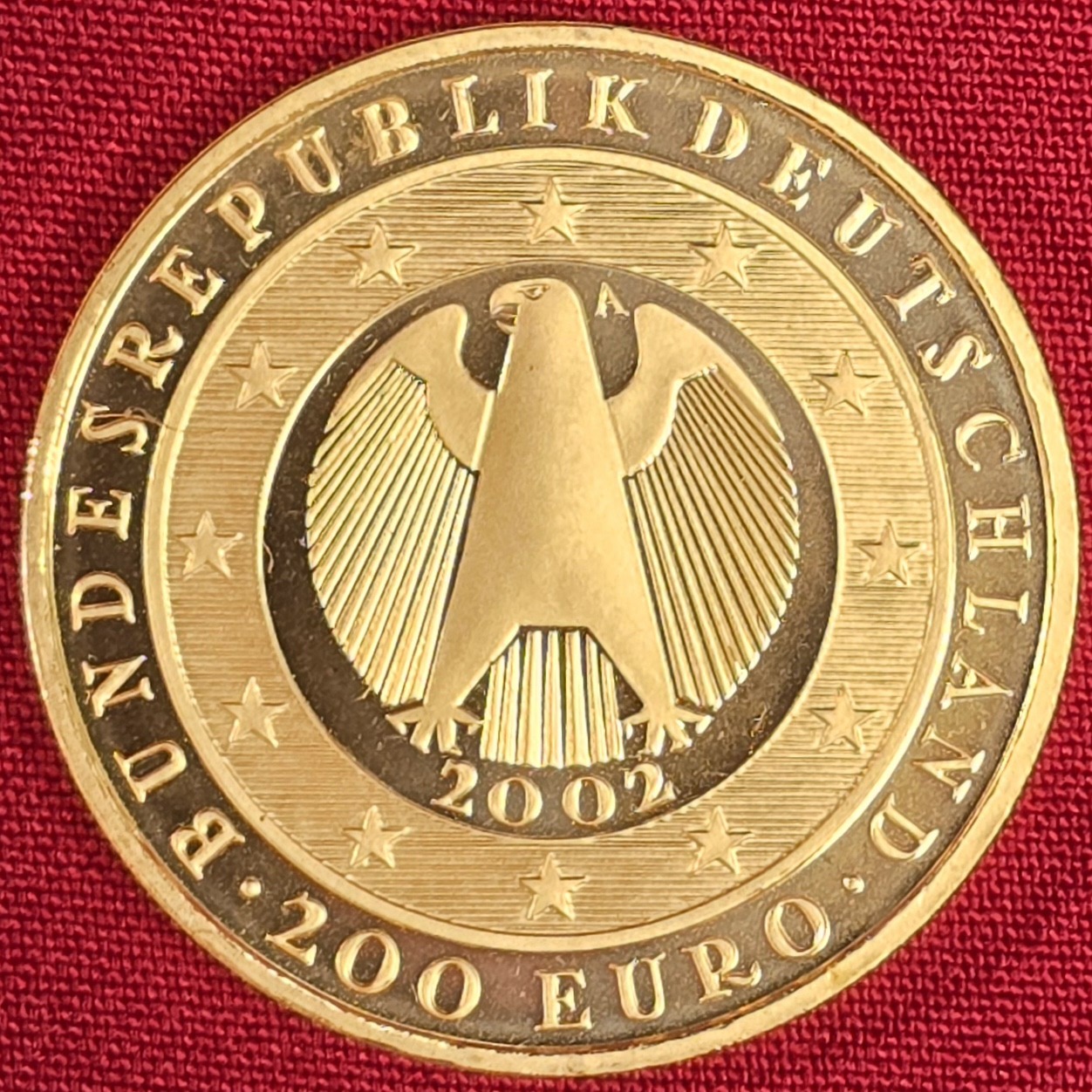 Deutschland BRD Germany 200 Euro Gold 2002 A Währungsunion, Euro ...