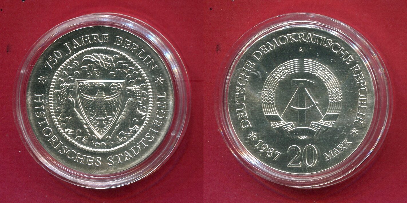 Deutsche Demokratische Republik DDR 20 Mark Gedenkmünze 1987 A 750 ...
