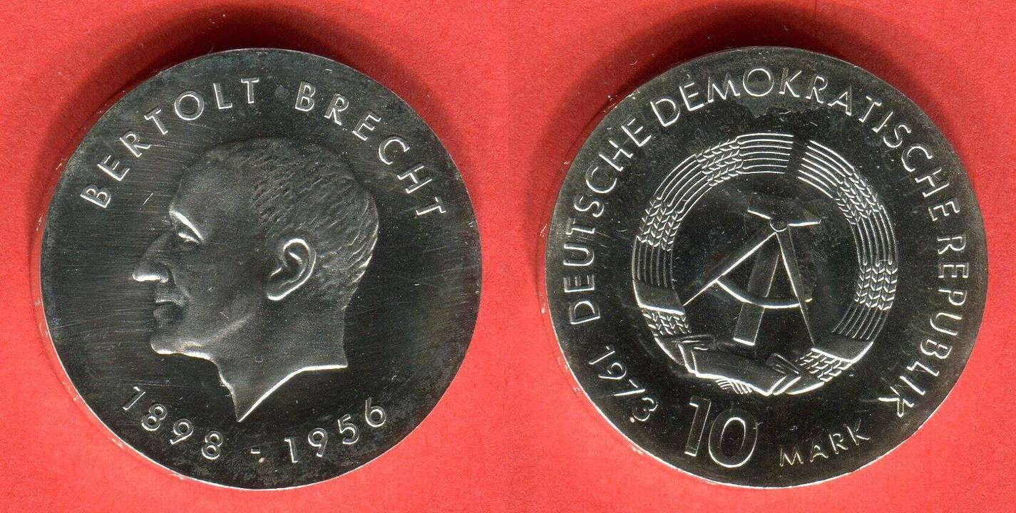 Deutsche Demokratische Republik 10 Mark Gedenkmünze 1973 75. Geburtstag ...