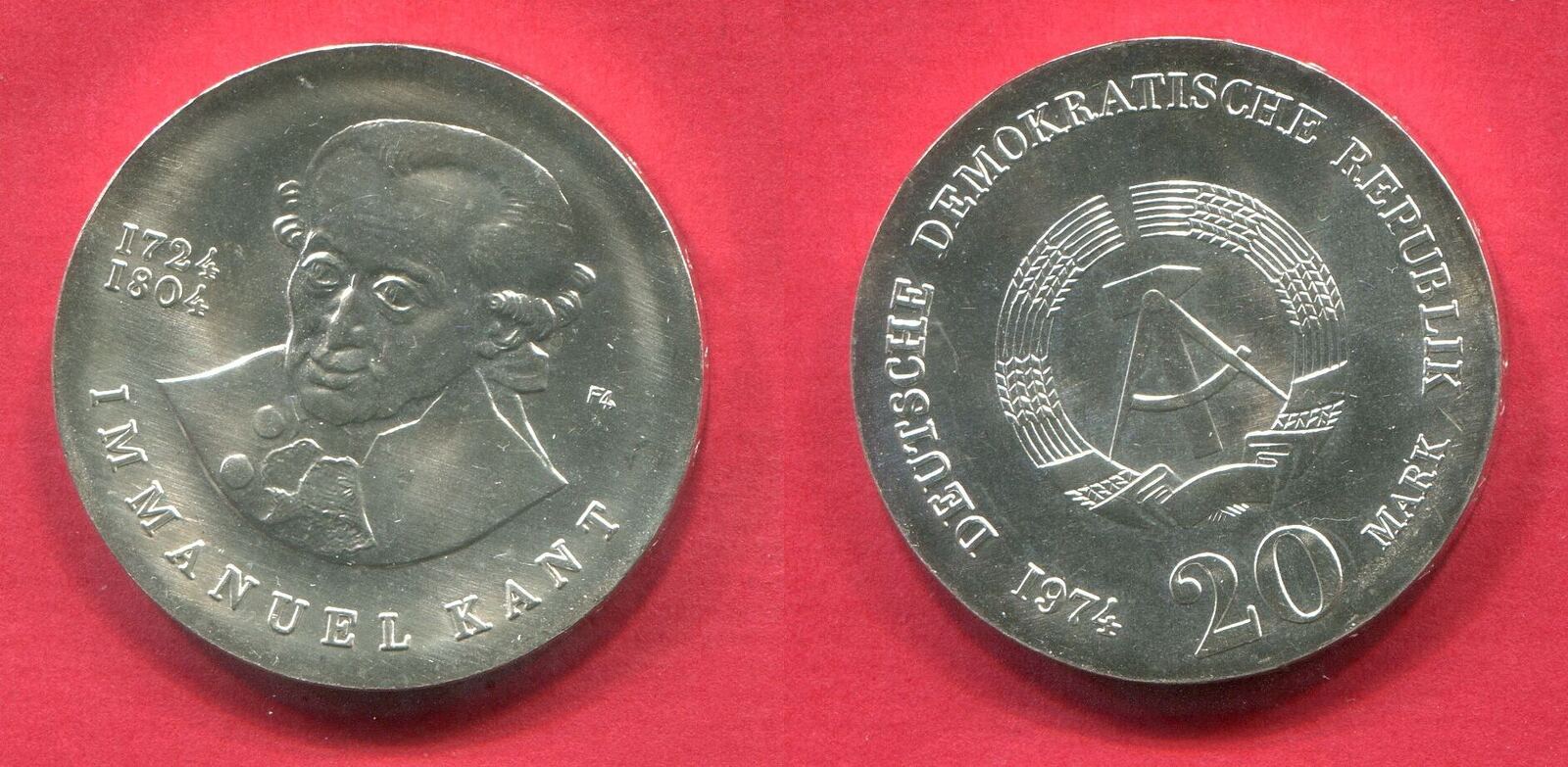 Deutsche Demokratische Republik DDR 20 Mark 1974 Gedenkmünze zum 250 ...