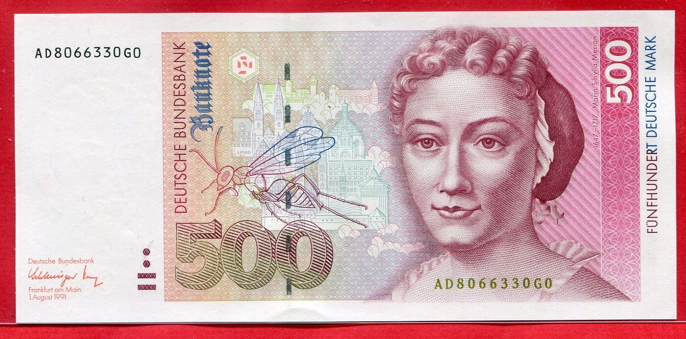 BRD Bundesrepublik Deutschland, FRG, Germany 500 DM Banknote Geldschein ...