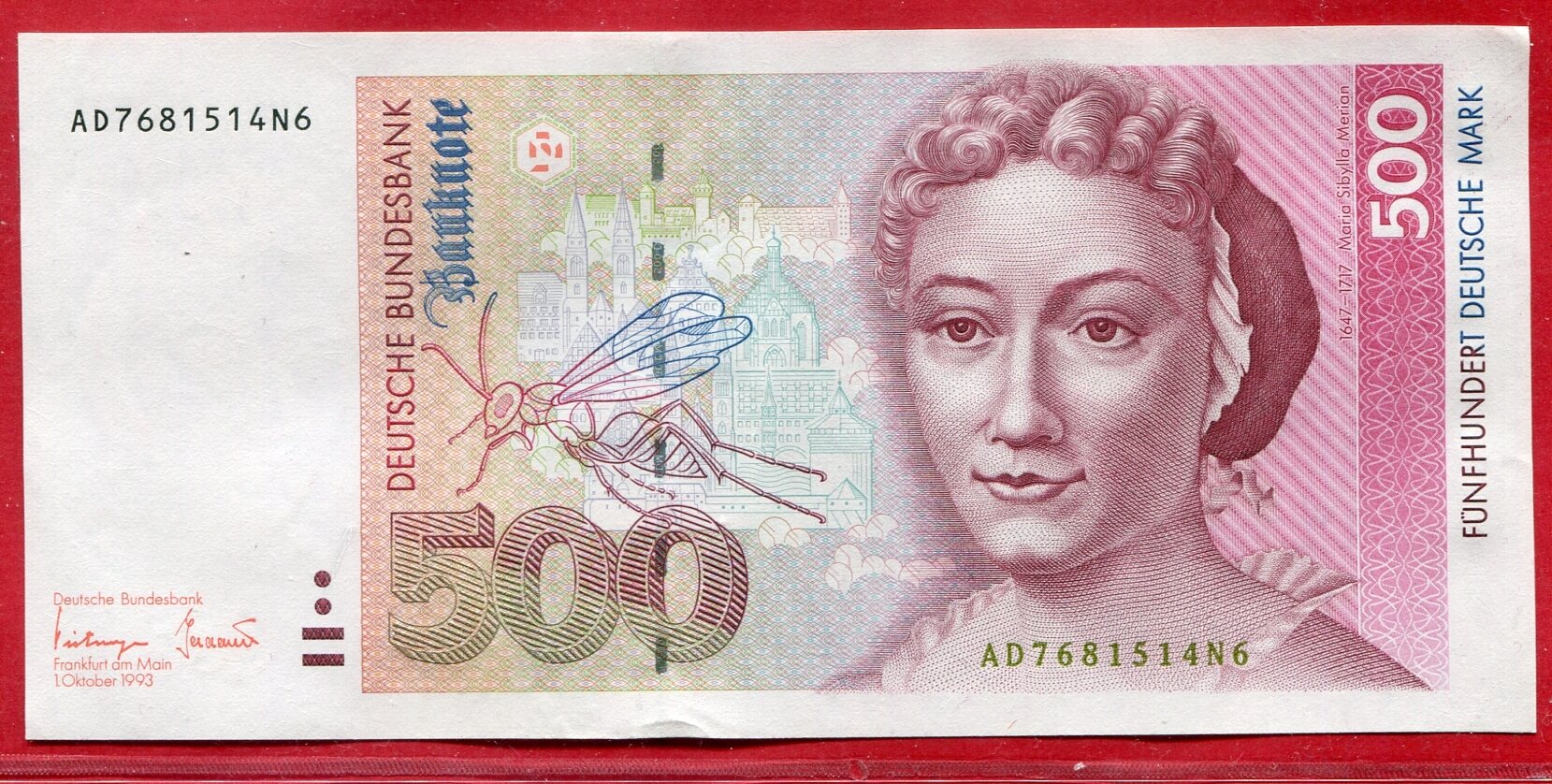 BRD Bundesrepublik Deutschland, FRG, Germany 500 DM Banknote Geldschein ...