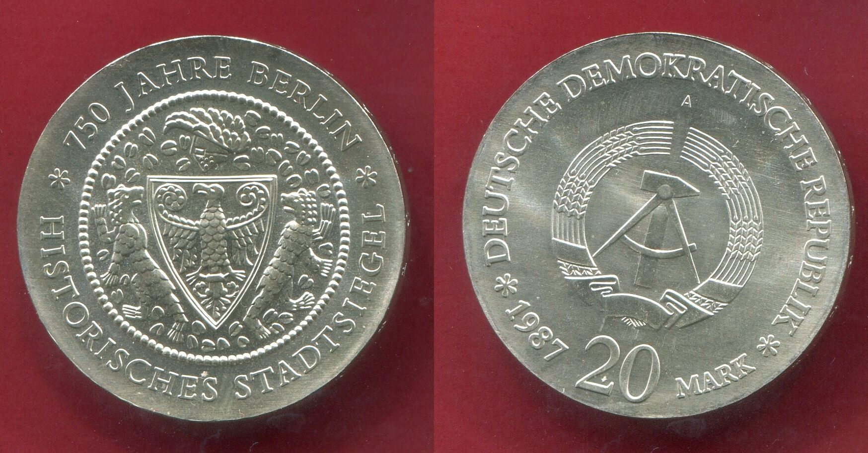 Deutsche Demokratische Republik DDR 20 Mark Gedenkmünze 1987 A 750 ...