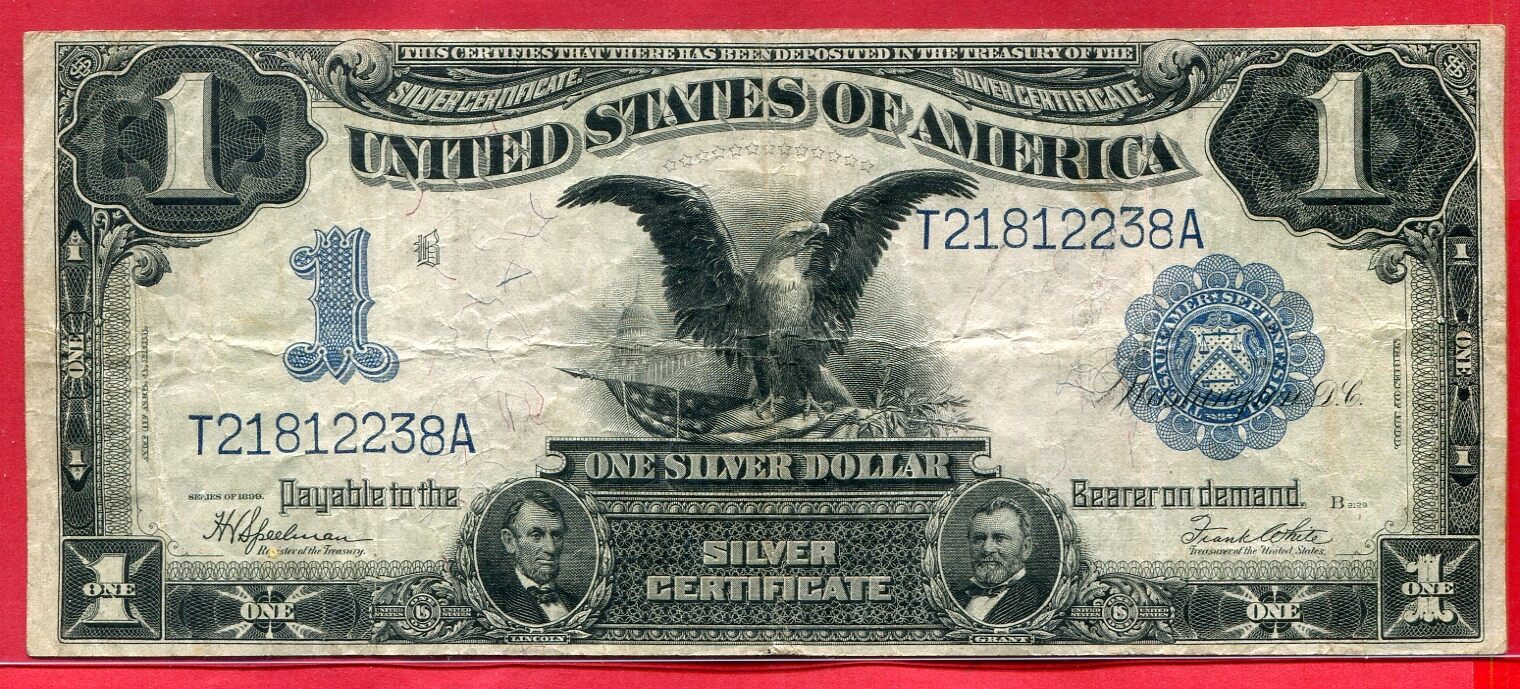 1 Dollar Eagle Silver Certificate 1899 Silver Certifikate USA Adler ...