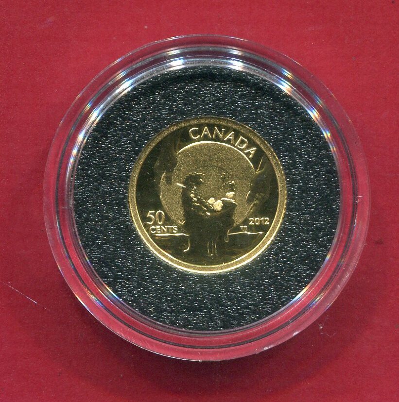 Kanada 50 Cents Gold 2012 Cariboo Gold Rush (1/25 oz) Polierte Platte ...