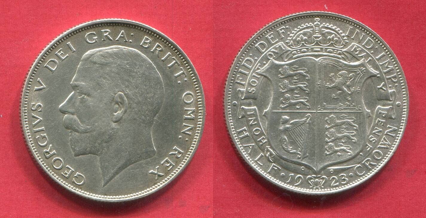 Englang Großbritannien Great Britain Half Crown 1923 Georg George V ...