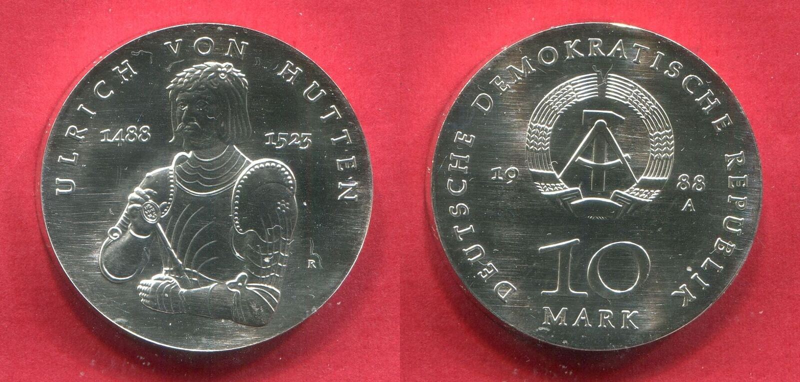 Deutsche Demokratische Republik DDR 10 Mark Silbergedenkmünze 1988 ...