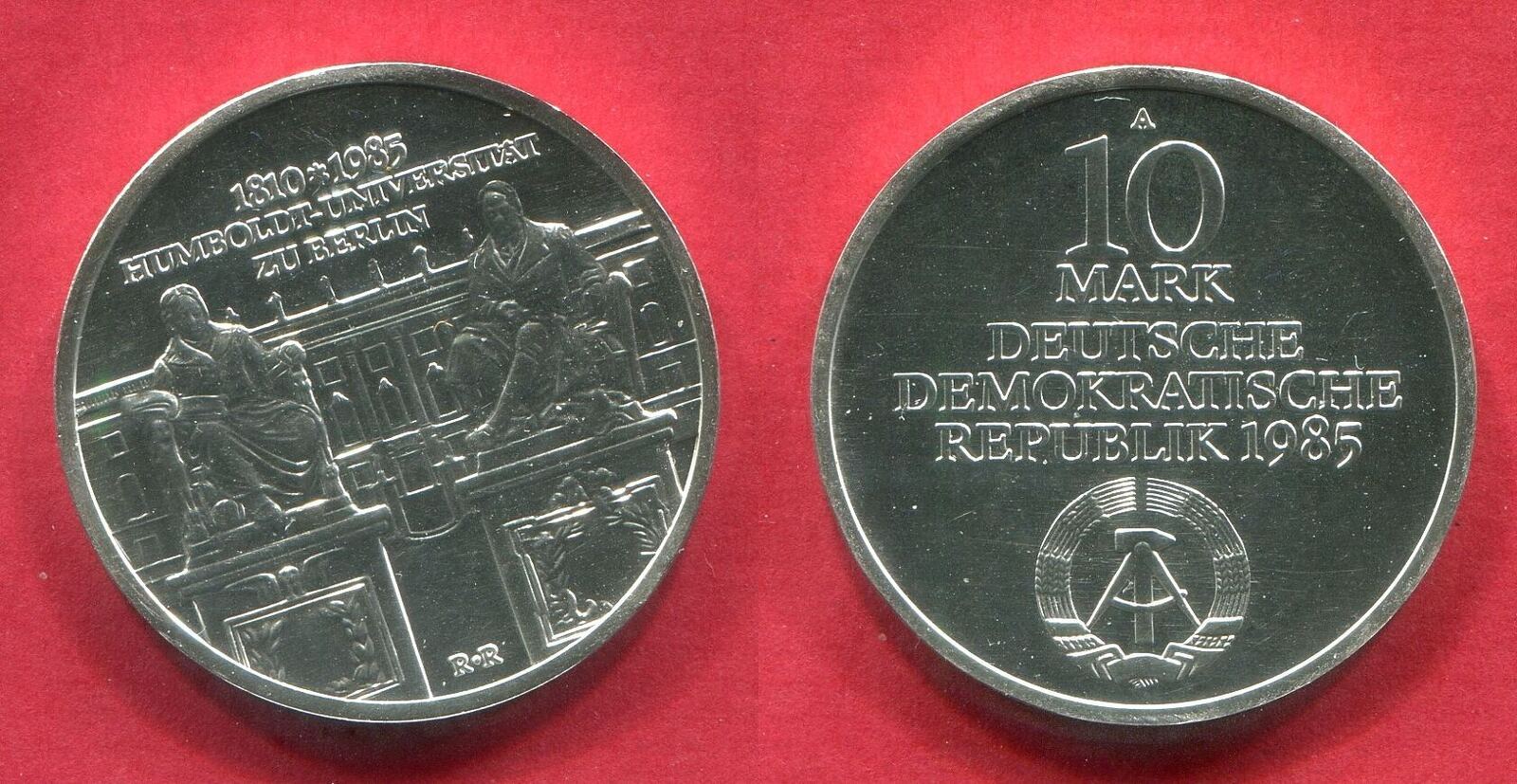 Deutsche Demokratische Republik 10 Mark Silbergedenkmuenze 1985 ...