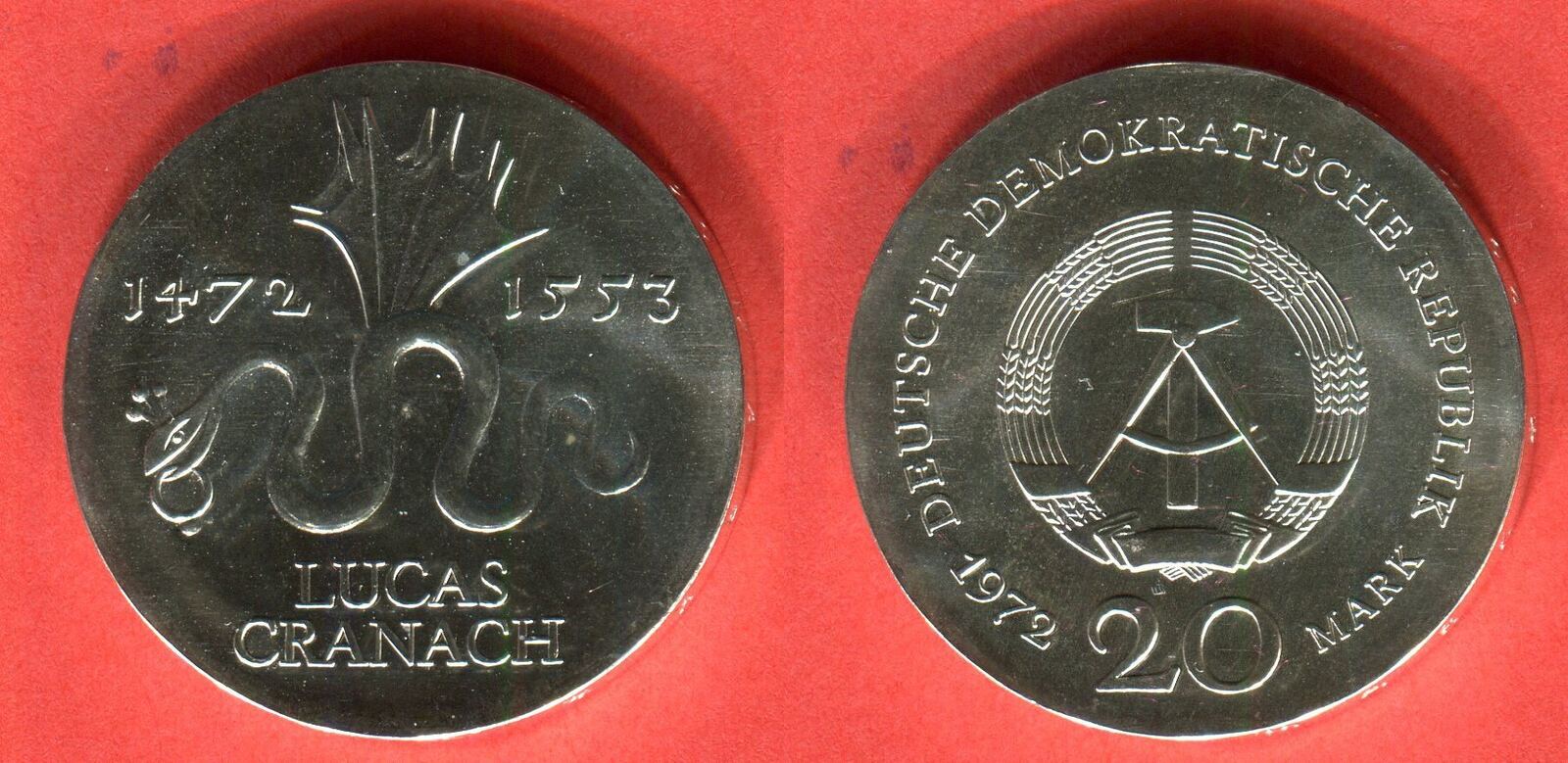 Deutsche Demokratische Republik DDR 20 Mark Gedenkmünze 1972 500 ...