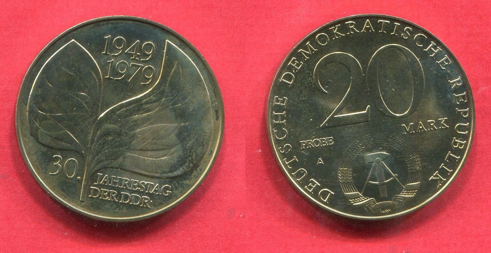 DDR GDR Deutsche Demokratische Republik 20 Mark Probe Pattern 1979 30 ...
