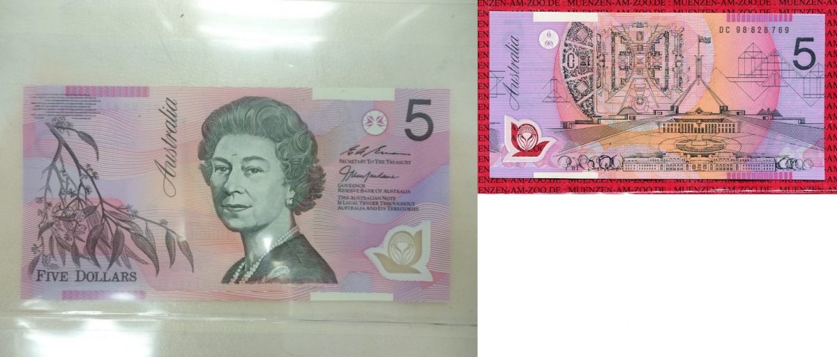 Australien Australia 5 Dollars Polymer um 1995 Australien Polymer ...