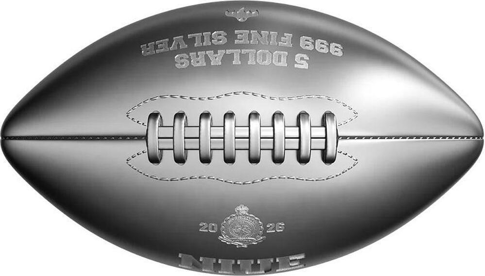 5 Dollars AMERICAN FOOTBALL 3D 2 Oz Silver Coin 5$ Niue 2026 PP | MA-Shops