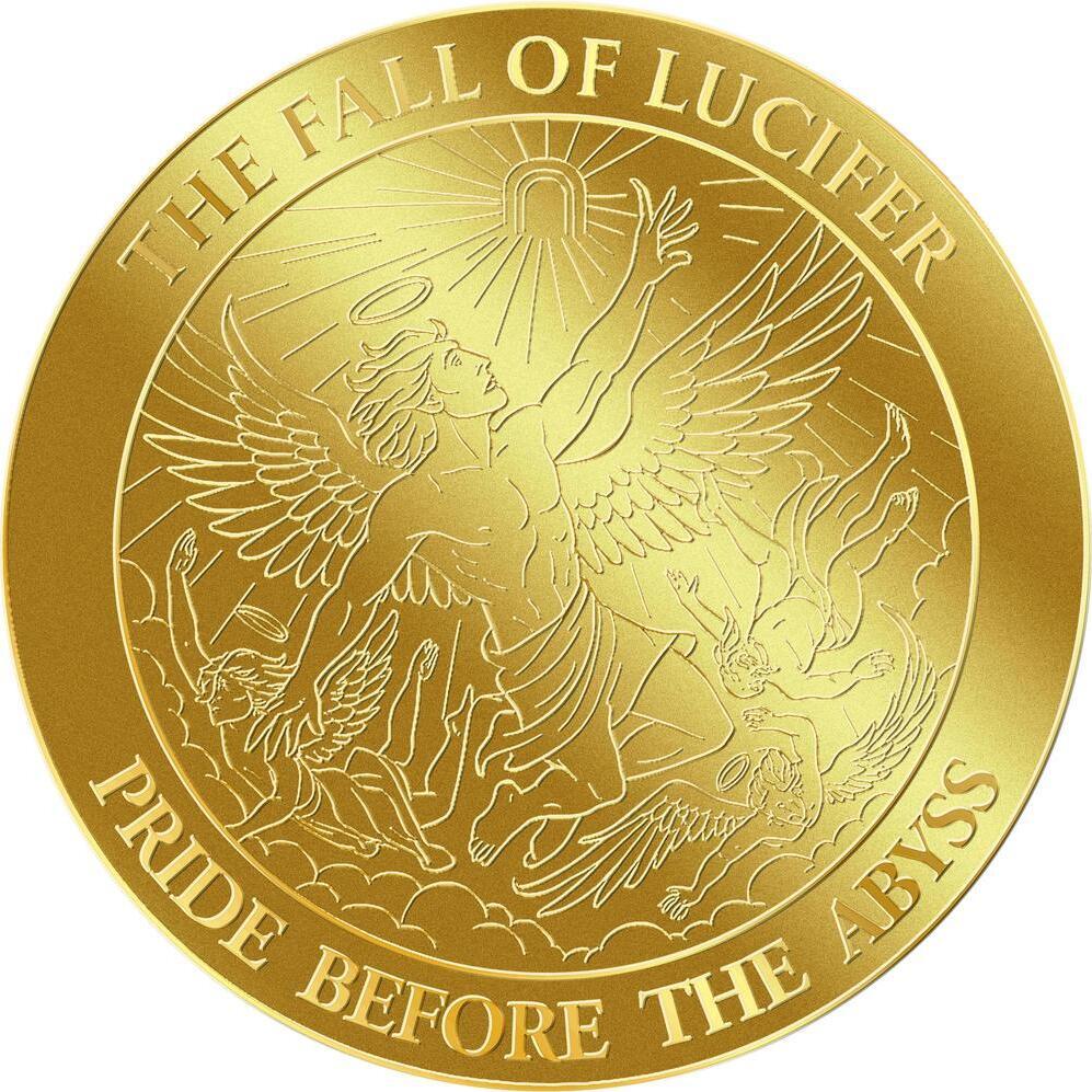 12 Dollars FALL OF LUCIFER 1/1000 Oz Gold Coin 12$ Liberia 2026 | MA-Shops