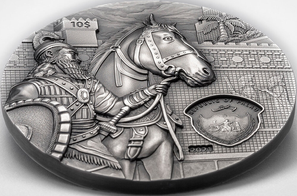 10 Dollars BABYLON Lost Civilizations 2 Oz Silver Coin 10$ Palau 2021 ...