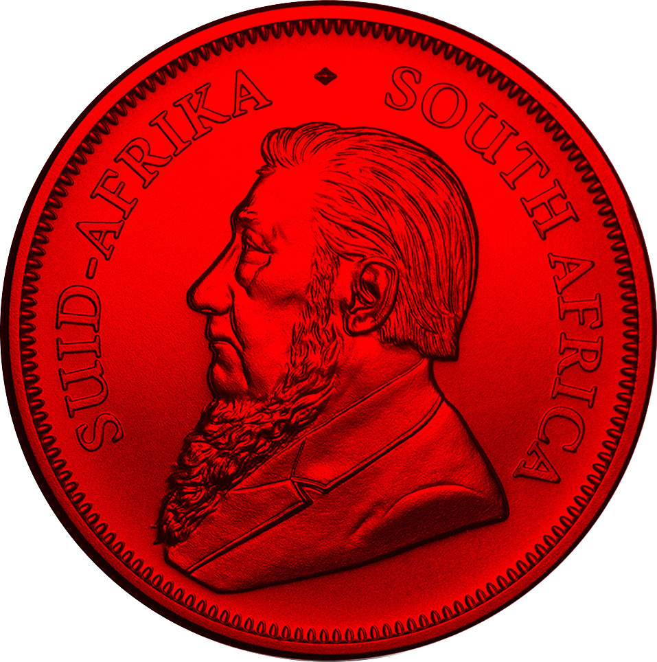 KRUGERRAND Space Red 1 Oz Silver Coin 1 Rand South Africa 2021 BU ...