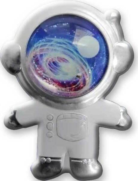 1 Dollar SPACE ADVENTURE ASTRONAUT Silver Coin 1$ Fiji 2021 PP | MA-Shops