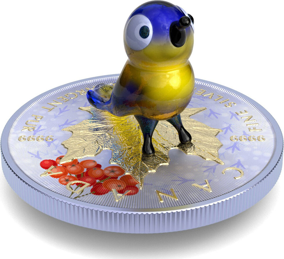 5 Dollars TIT Murano Glass Maple Leaf 1 Oz Silver Coin 5$ Canada 2022 ...