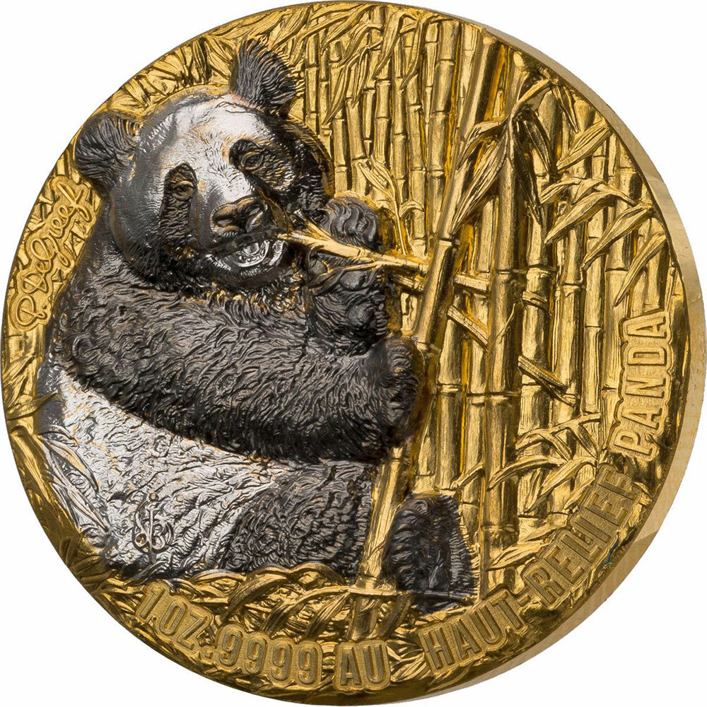PANDA Edition Signature d Or 1 Oz Gold Coin 100 Francs Ivory Coast 2022 ...