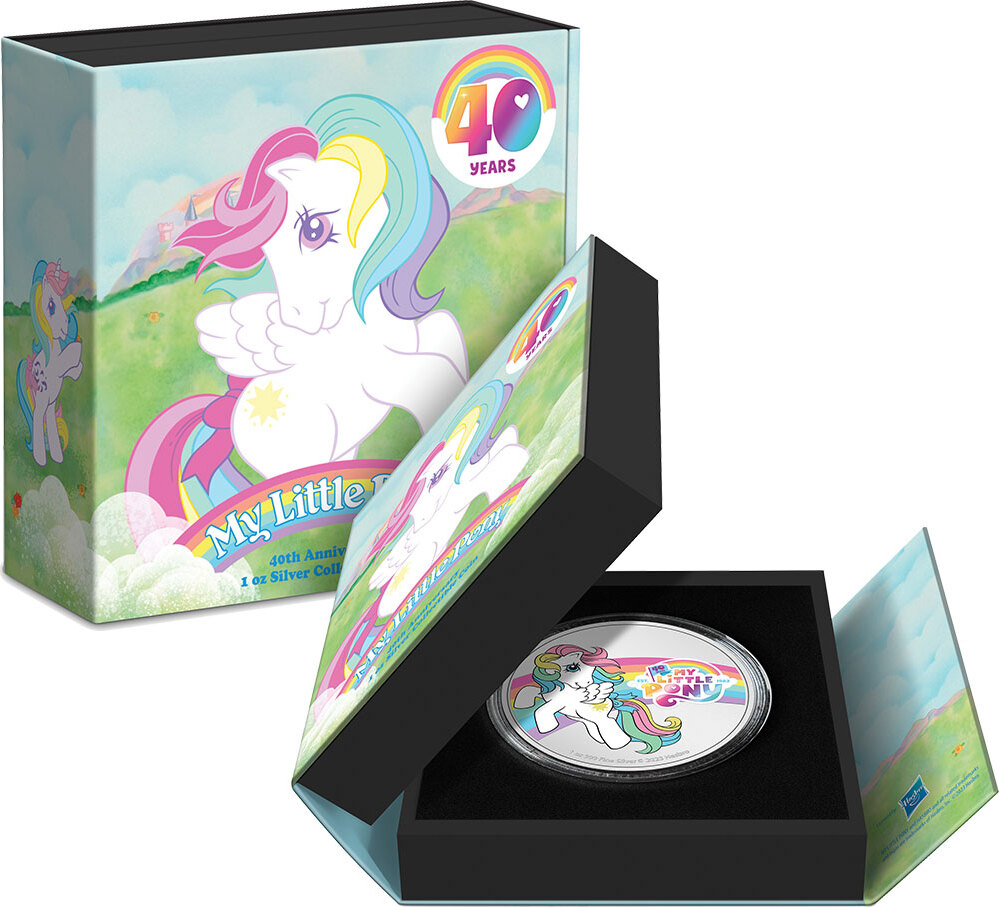2 Dollars MY LITTLE PONY 40th Anniversary 1 Oz Silver Coin 2$ Niue 2023 ...
