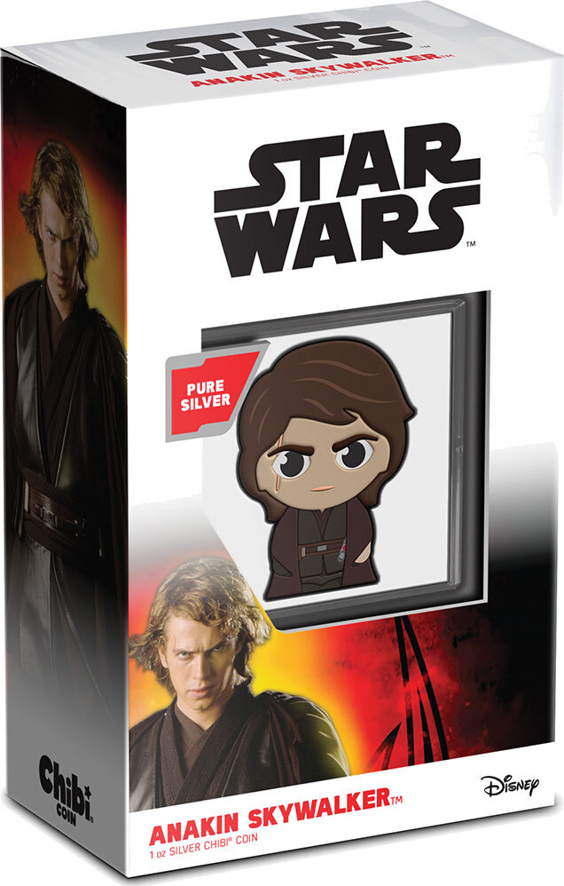 2 Dollars ANAKIN SKYWALKER Chibi Star Wars 1 Oz Silver Coin 2$ Niue ...