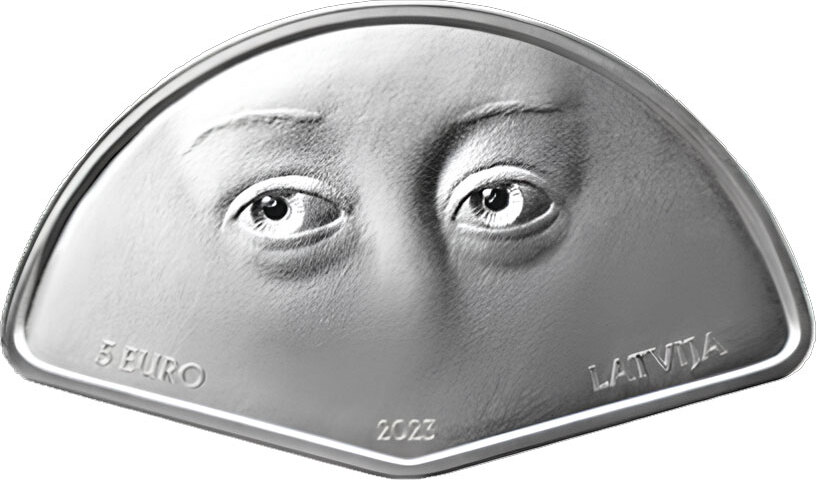 5 Euro FAN OF LIGHT RAYS Silver Coin 5€ Euro Latvia 2023 PP | MA-Shops