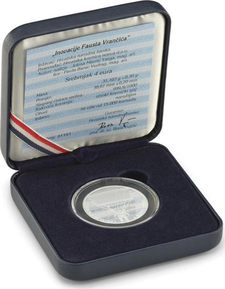 FAUST VRANCIC INNOVATIONS 1 Oz Silver Coin 4 Euro Croatia 2023 BU ...