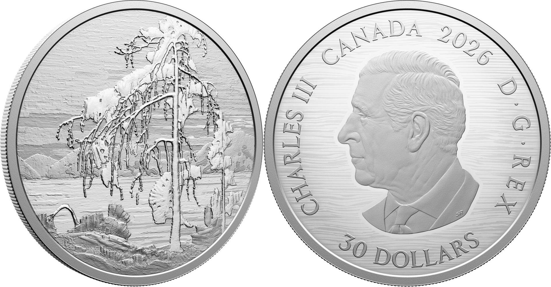 30 Dollars JACK PINE BY TOM THOMSON 2 Oz Silver Coin 30$ Canada 2026 PP ...