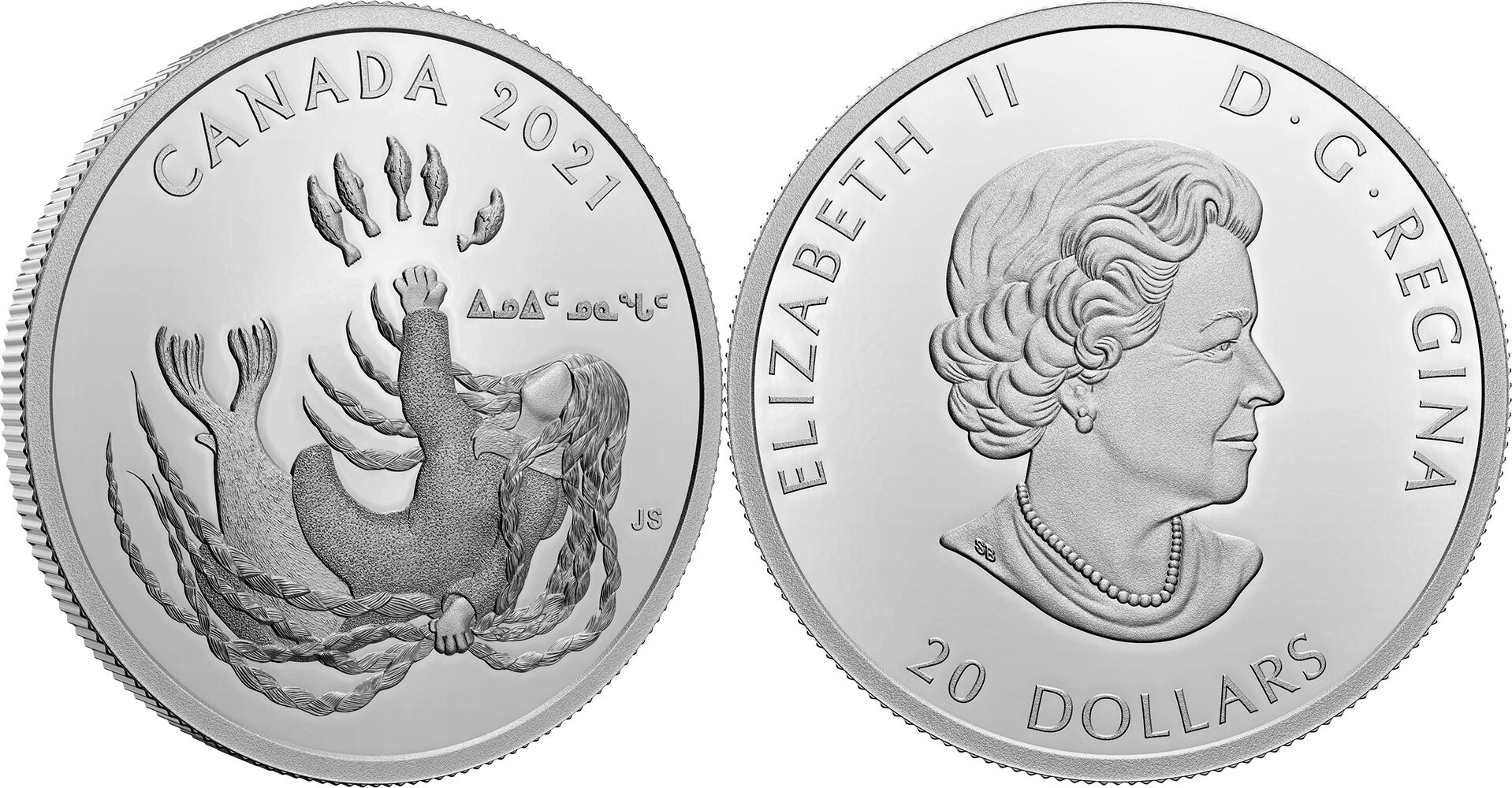 20 Dollars INUIT NUNANGAT Generations Silver Coin 20$ Canada 2021 PP ...
