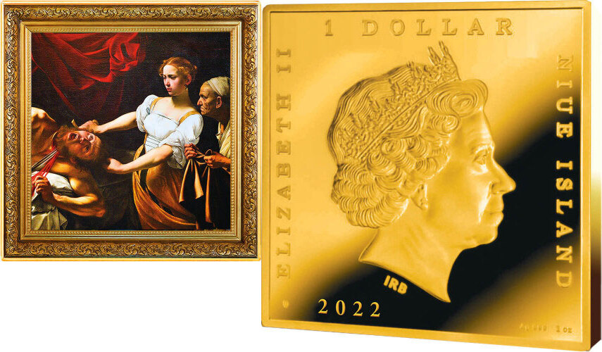 1 Dollar JUDITH BEHEADING HOLOFERNES Caravaggio 1 Oz Silver Coin 1 ...