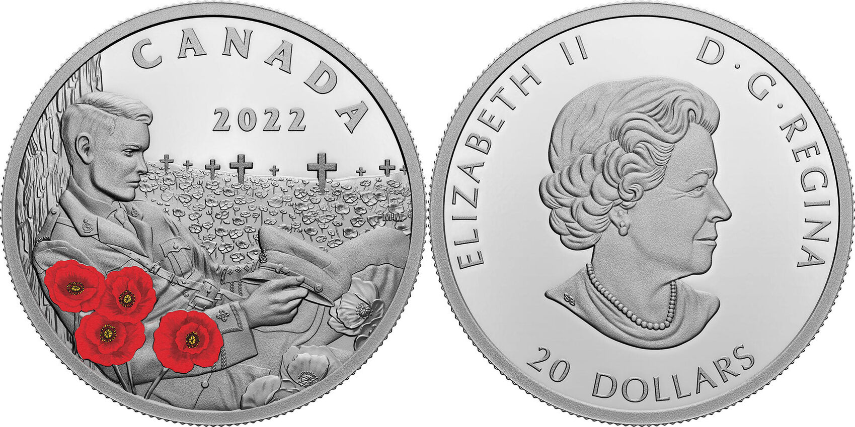20 Dollars REMEMBRANCE DAY Silver Coin 20$ Canada 2022 PP | MA-Shops