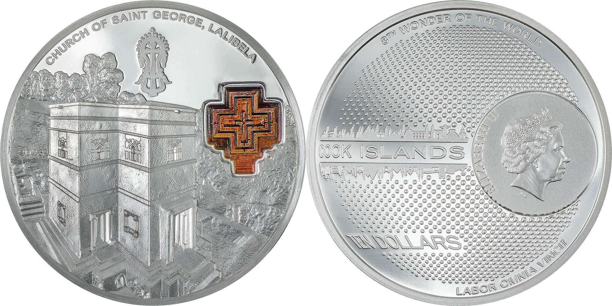 10 Dollars CHURCH OF SAINT GEORGE 8th Wonder of the World 2 Oz Silver ...