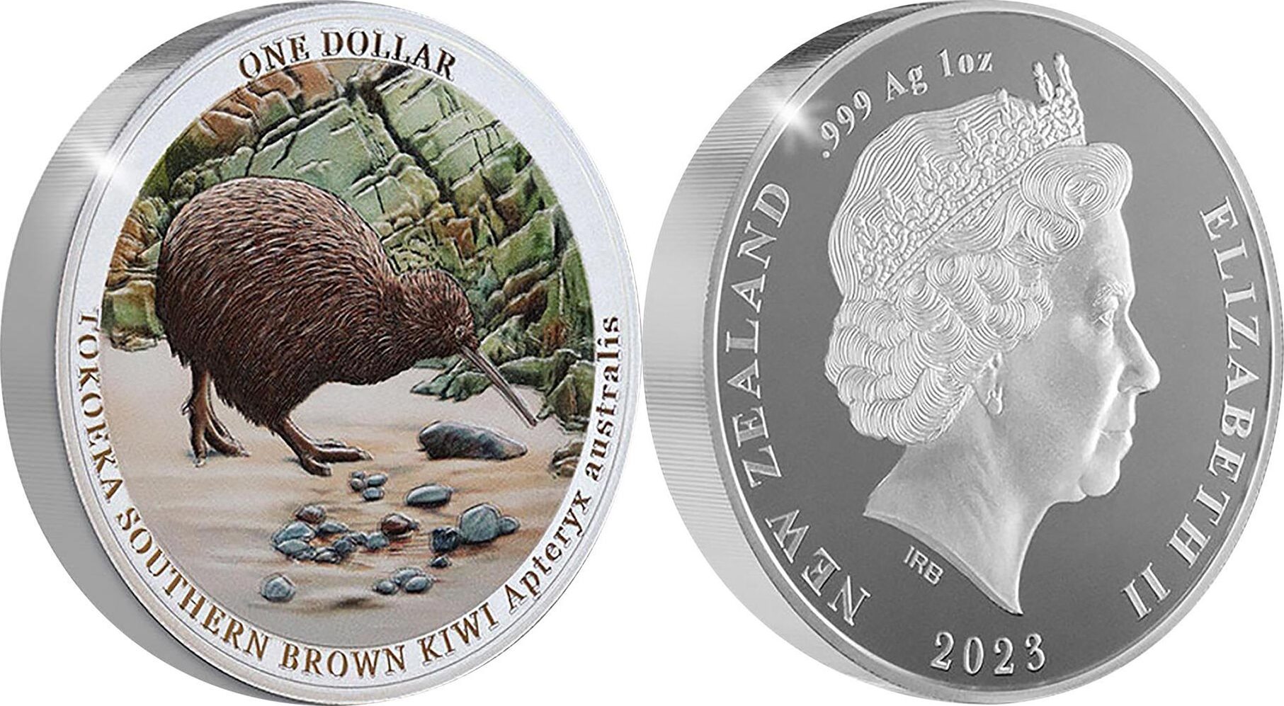 1 Dollar KIWI Colored 1 Oz Silver Coin 1$ New Zealand 2023 PP | MA-Shops