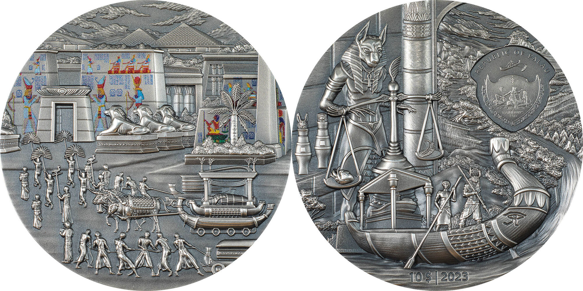 10 Dollars EGYPTIANS Afterlife Rites of Passage 2 Oz Silver Coin 10 ...