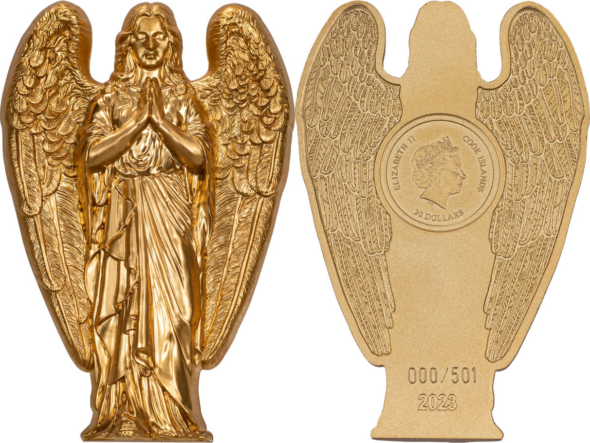 20 Dollars ANGEL OF MERCY Spiritual Art 3 Oz Silver Coin 20$ Cook ...