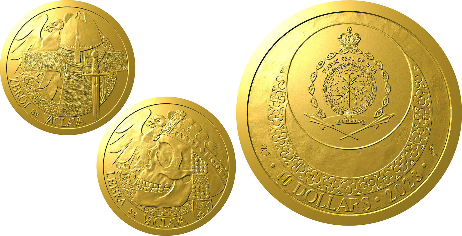 10 Dollars ST VITUS TREASURE Set 2 Gold Coins 10$ Niue 2023 PP | MA-Shops