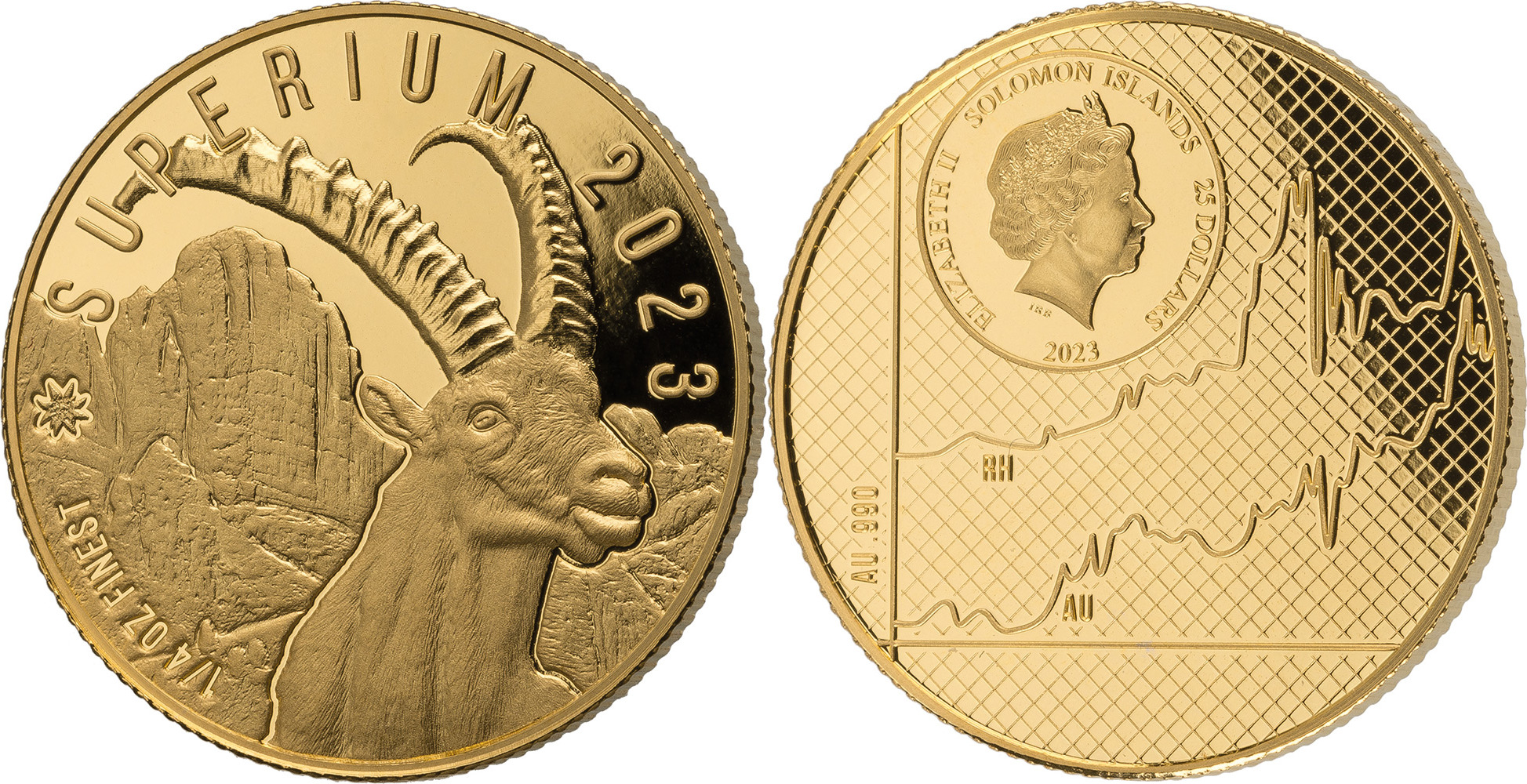 25 Dollars SUPERIUM Gold Alloy Coin 25$ Solomon Islands 2023 Prooflike ...
