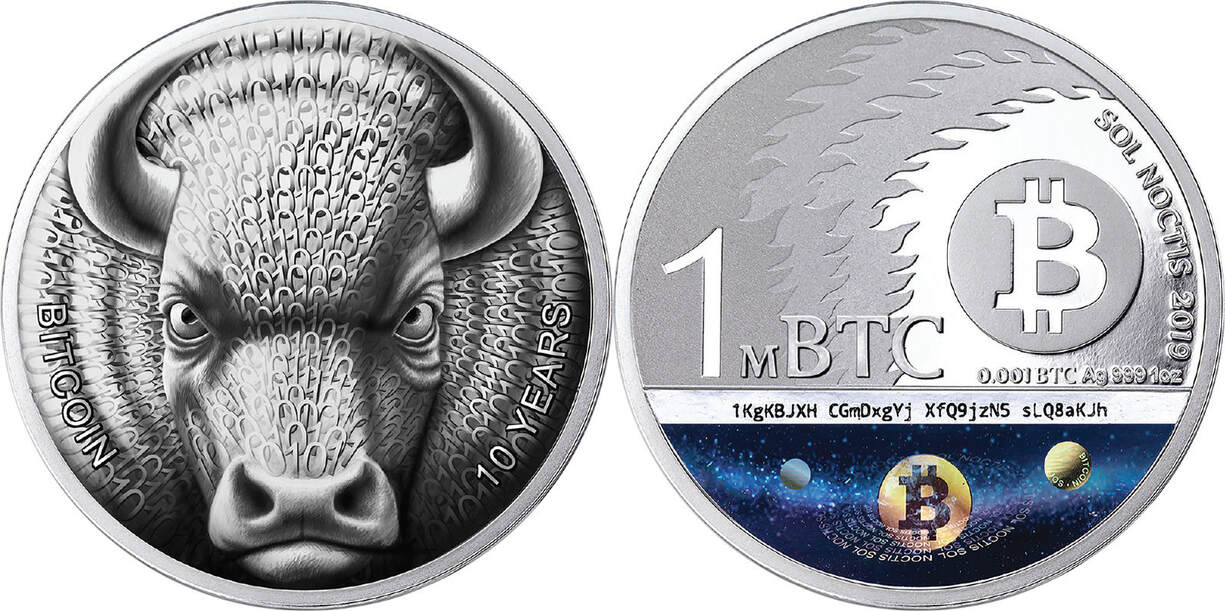 Poland 0.001 BTC BINARY BULL Sol Noctis 10th Anniversary Bitcoin 1 Oz ...