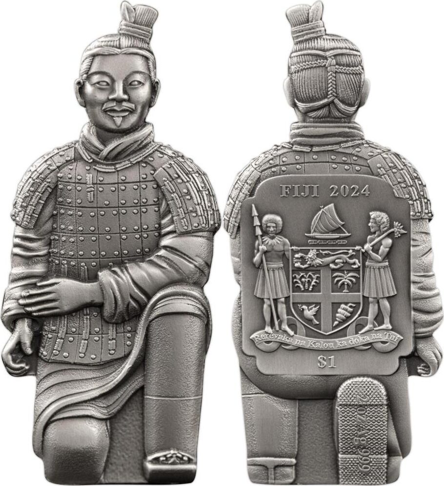 1 Dollar TERRACOTTA ARMY DISCOVERY 50th Anniversary 2 Oz Silver Coin 1 ...
