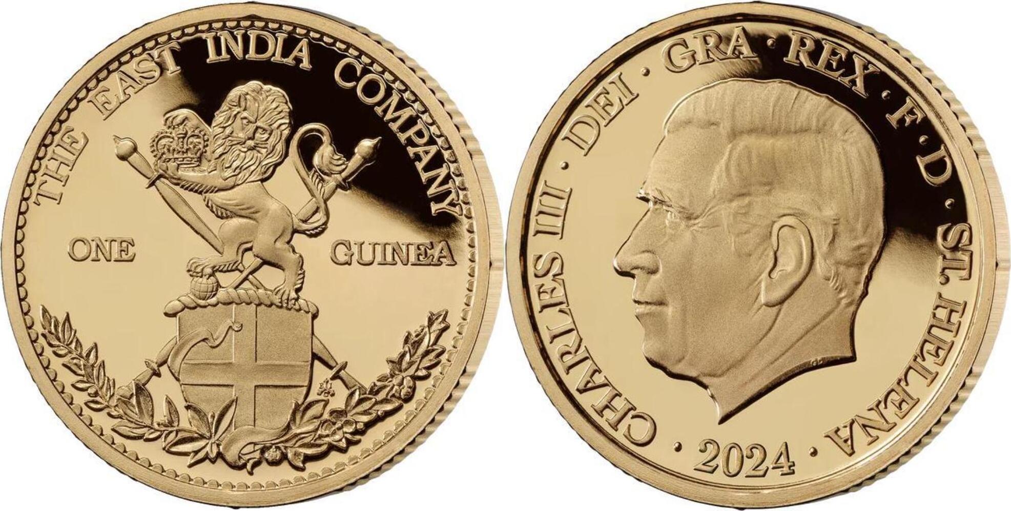 GUINEA Gold Coin 1 Guinea Saint Helena 2024 PP | MA-Shops