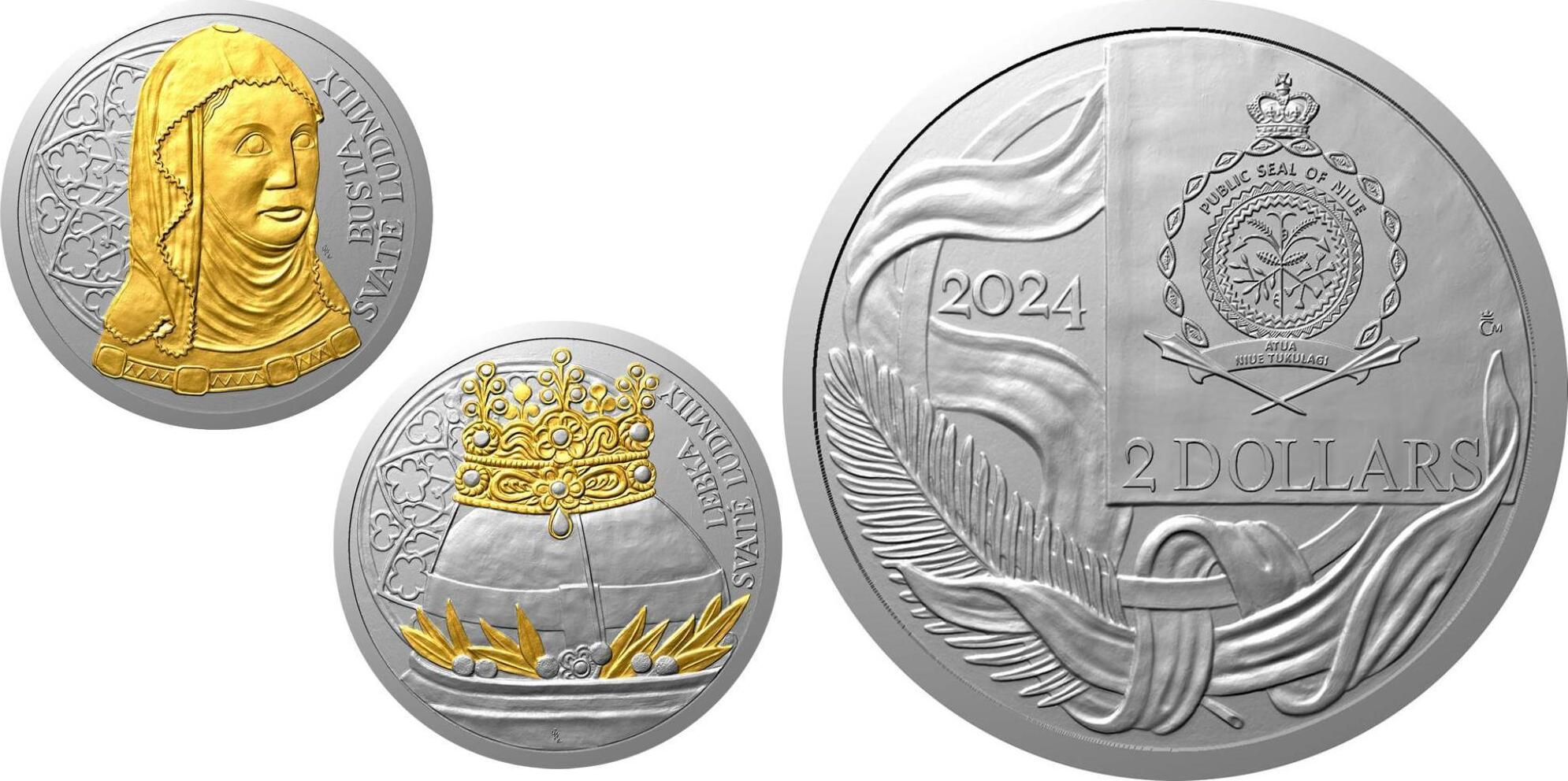 2 Dollars RELICS OF ST LUDMILA St Vitus Treasure Set 2x1 Oz Silver ...