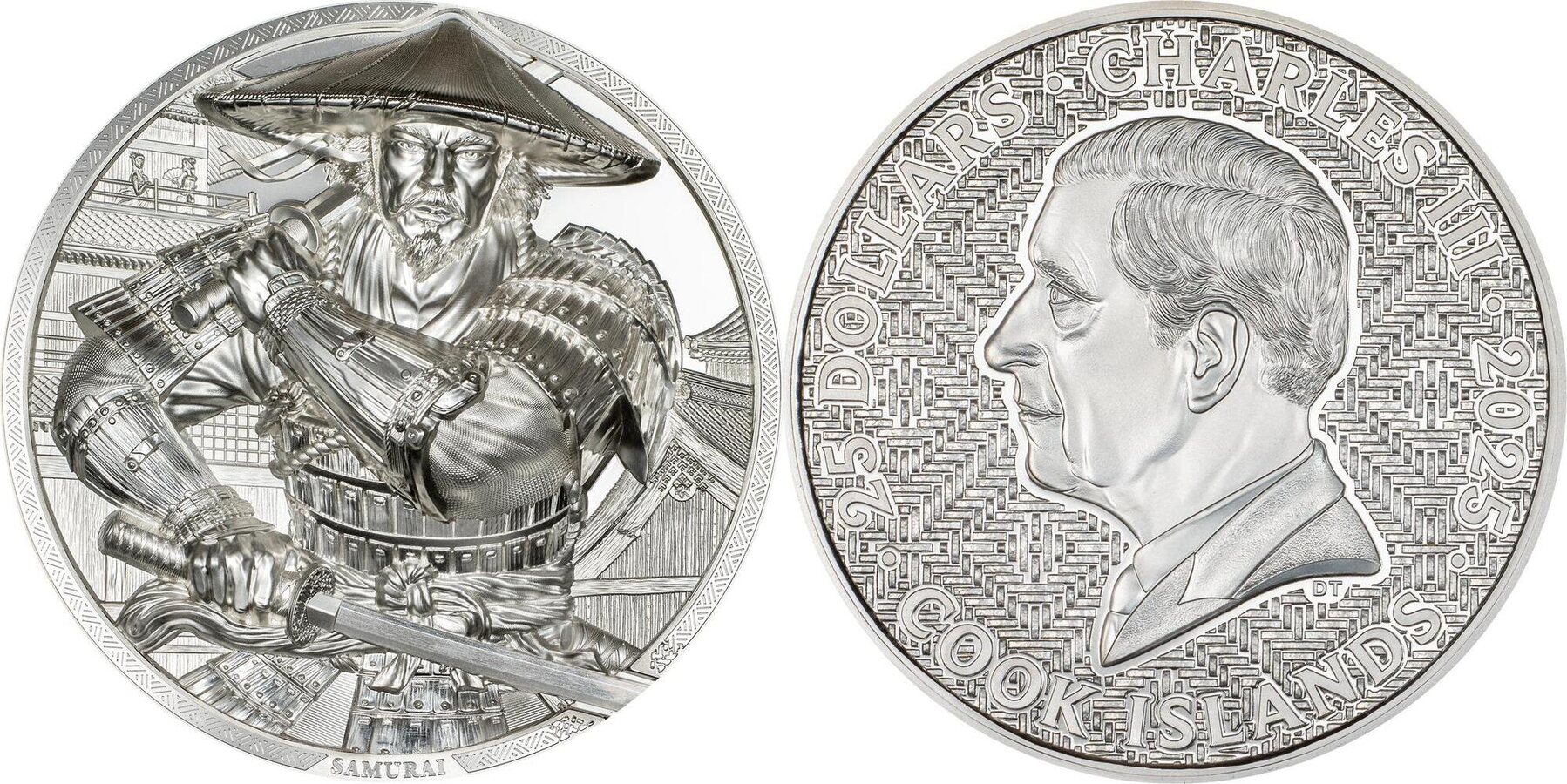 25 Dollars SAMURAI 5 Oz Silver Coin 25$ Cook Islands 2025 PP | MA-Shops