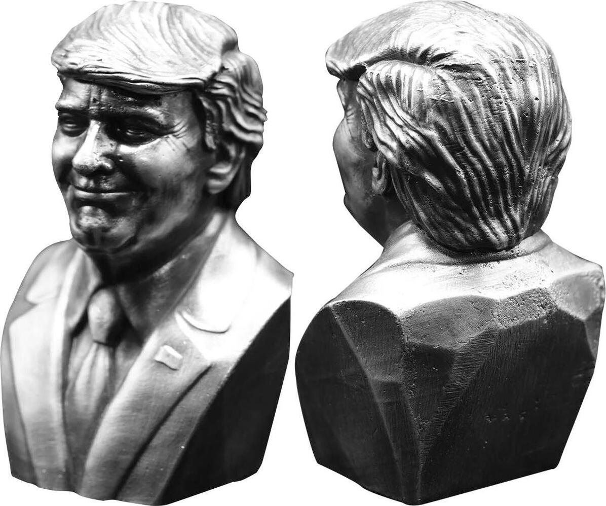 TRUMP BUST 5 Oz Silver Statue Antique Finish | MA-Shops