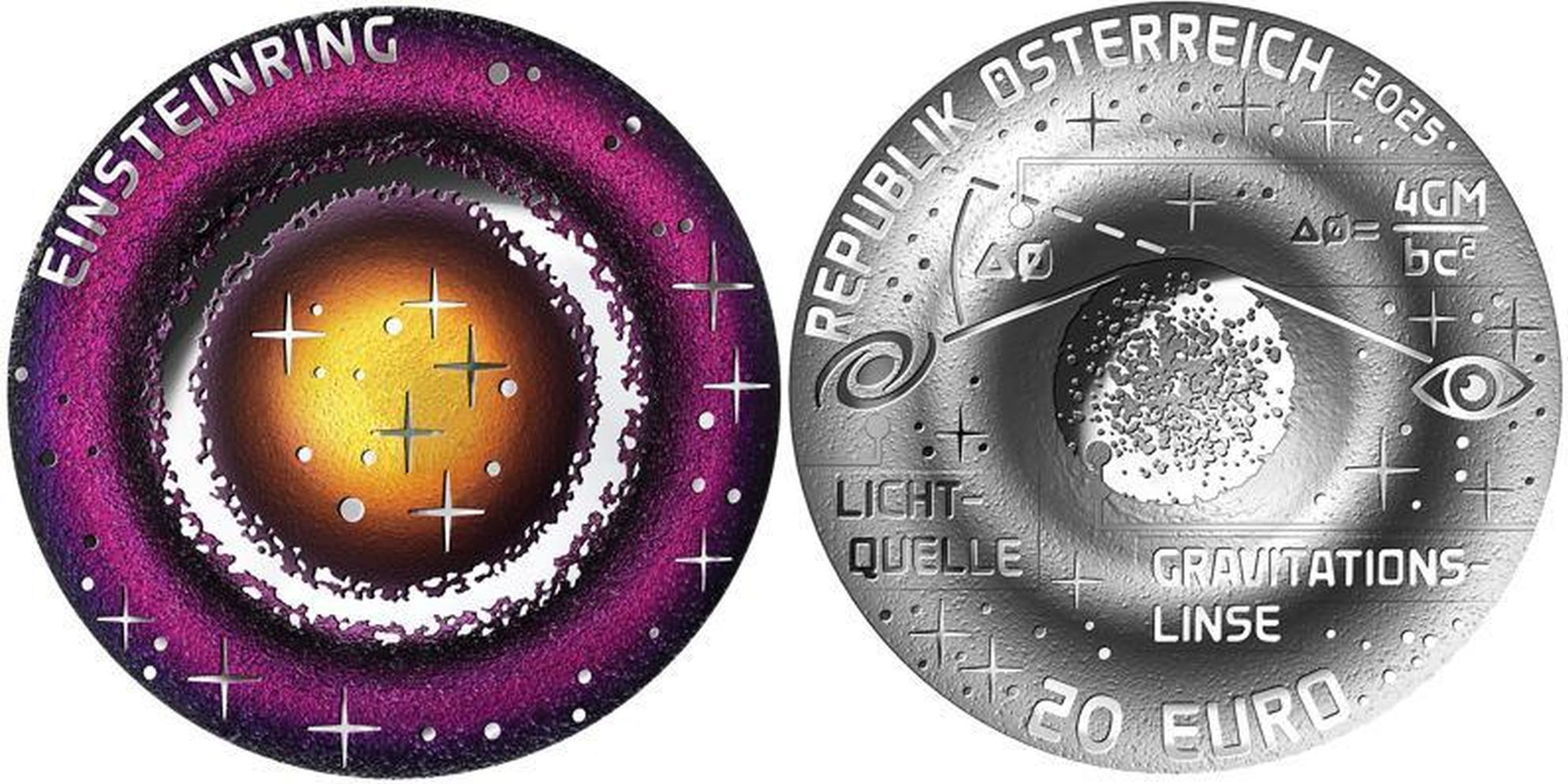 20 Euro EINSTEIN RING Beauty of the Universe Silver Coin 20€ Euro ...